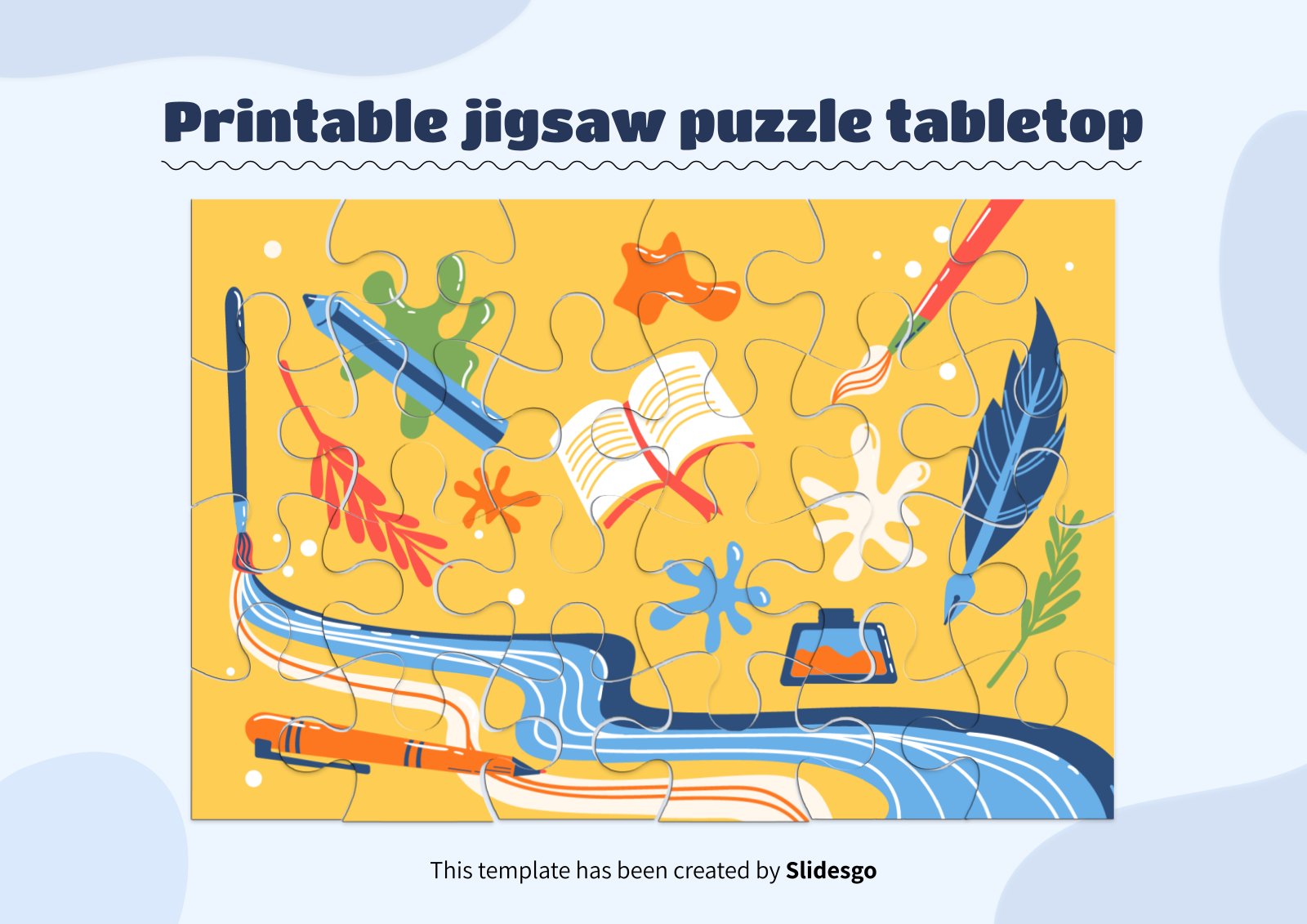 Printable Jigsaw Puzzle Tabletop | Google Slides & PPT