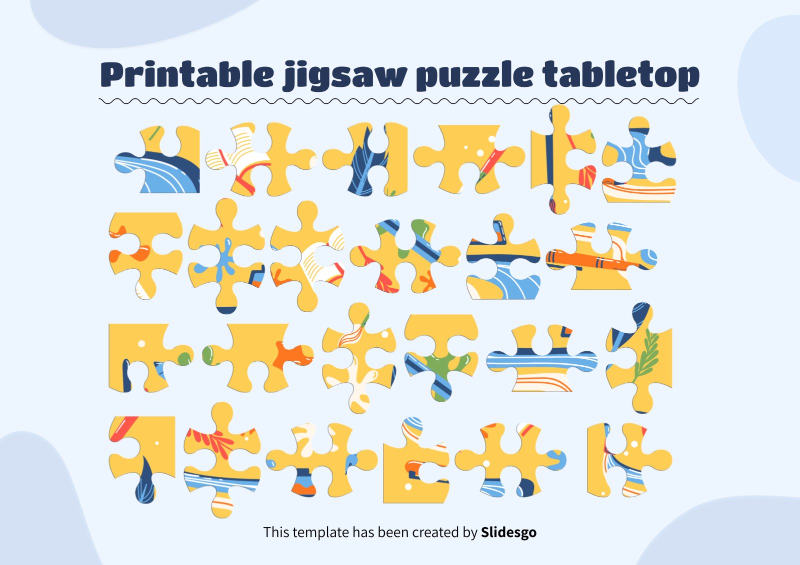 Printable Jigsaw Puzzle Tabletop | Google Slides & PPT