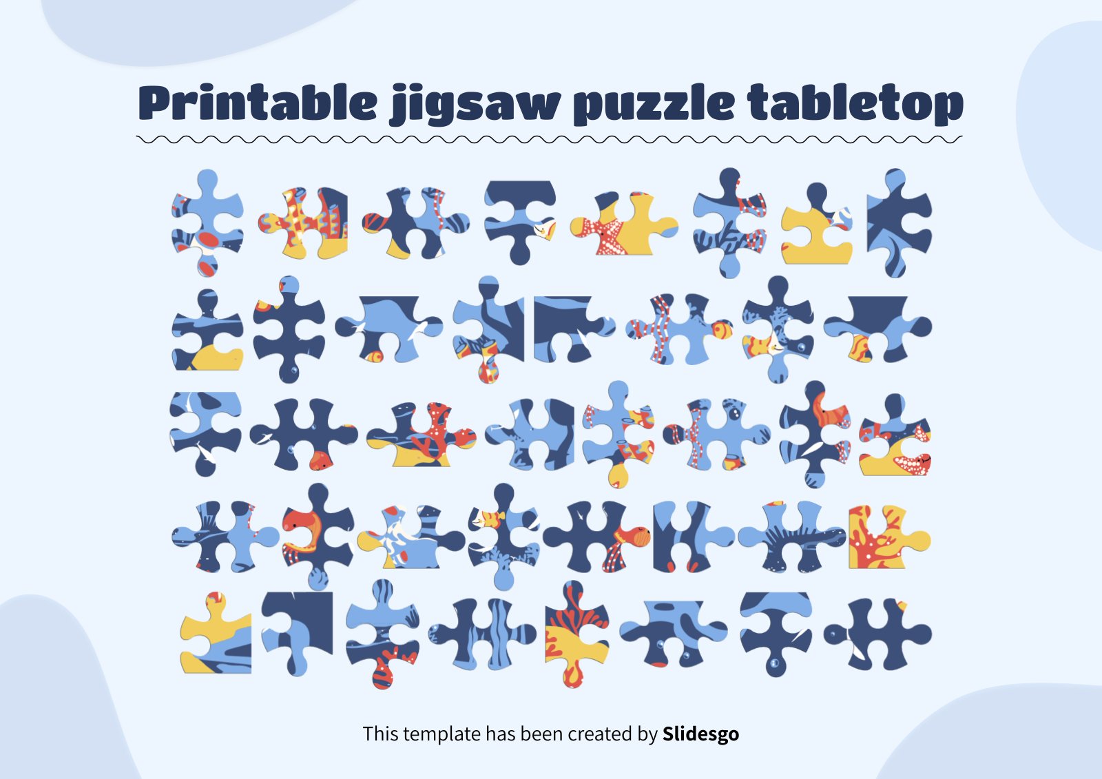 Printable Jigsaw Puzzle Tabletop | Google Slides & PPT