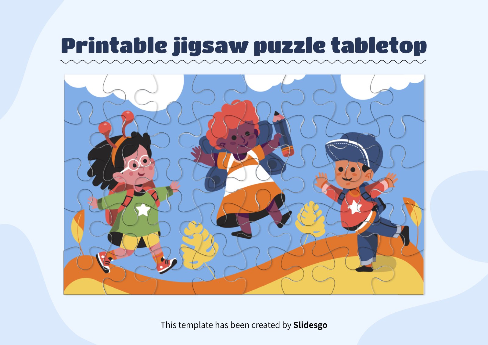 Printable Jigsaw Puzzle Tabletop | Google Slides & PPT