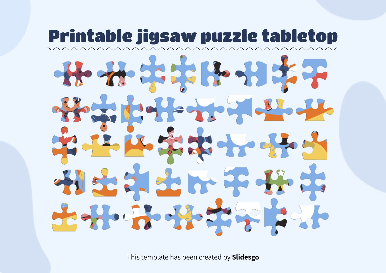 Printable Jigsaw Puzzle Tabletop | Google Slides & PPT