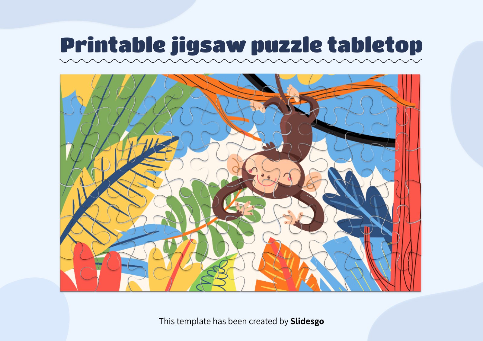Printable Jigsaw Puzzle Tabletop | Google Slides & PPT