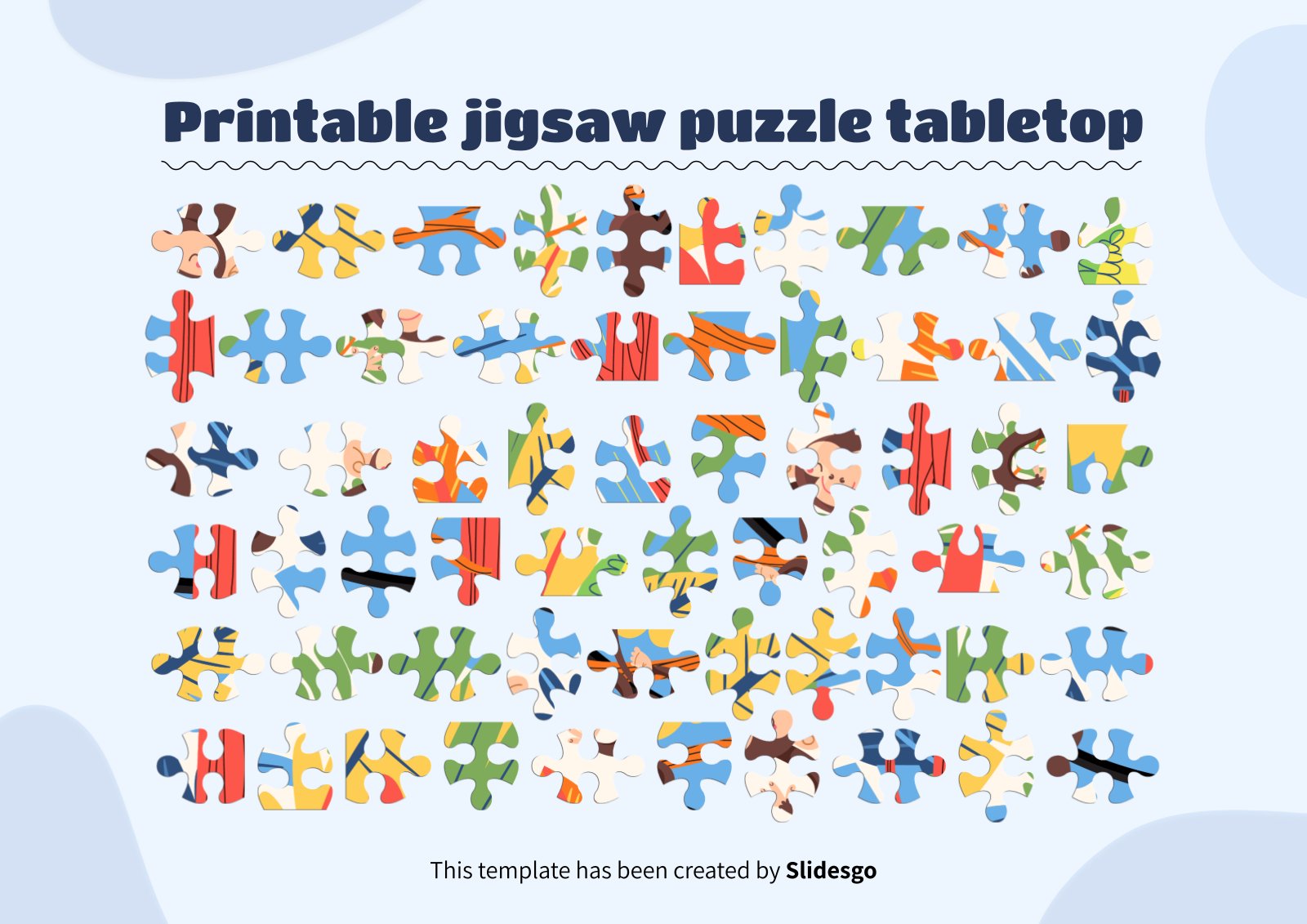 Printable Jigsaw Puzzle Tabletop | Google Slides & PPT
