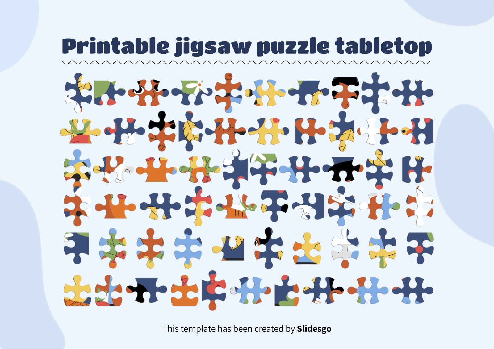 Printable Jigsaw Puzzle Tabletop | Google Slides & PPT