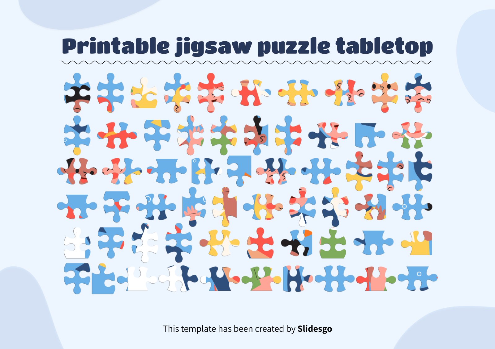 Printable Jigsaw Puzzle Tabletop | Google Slides & PPT