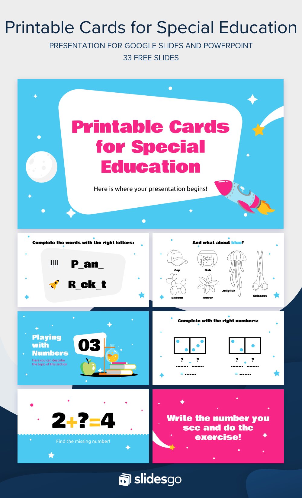 Printable Cards for Special Education Google Slides & PPT