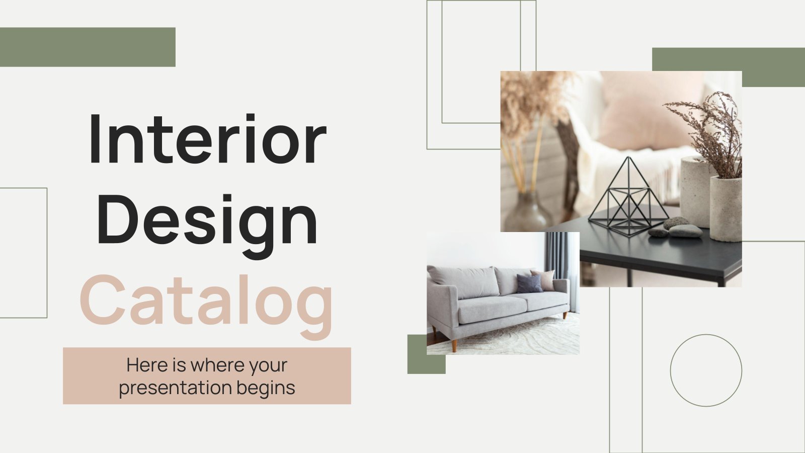 Interior Design Catalog Google Slides PowerPoint