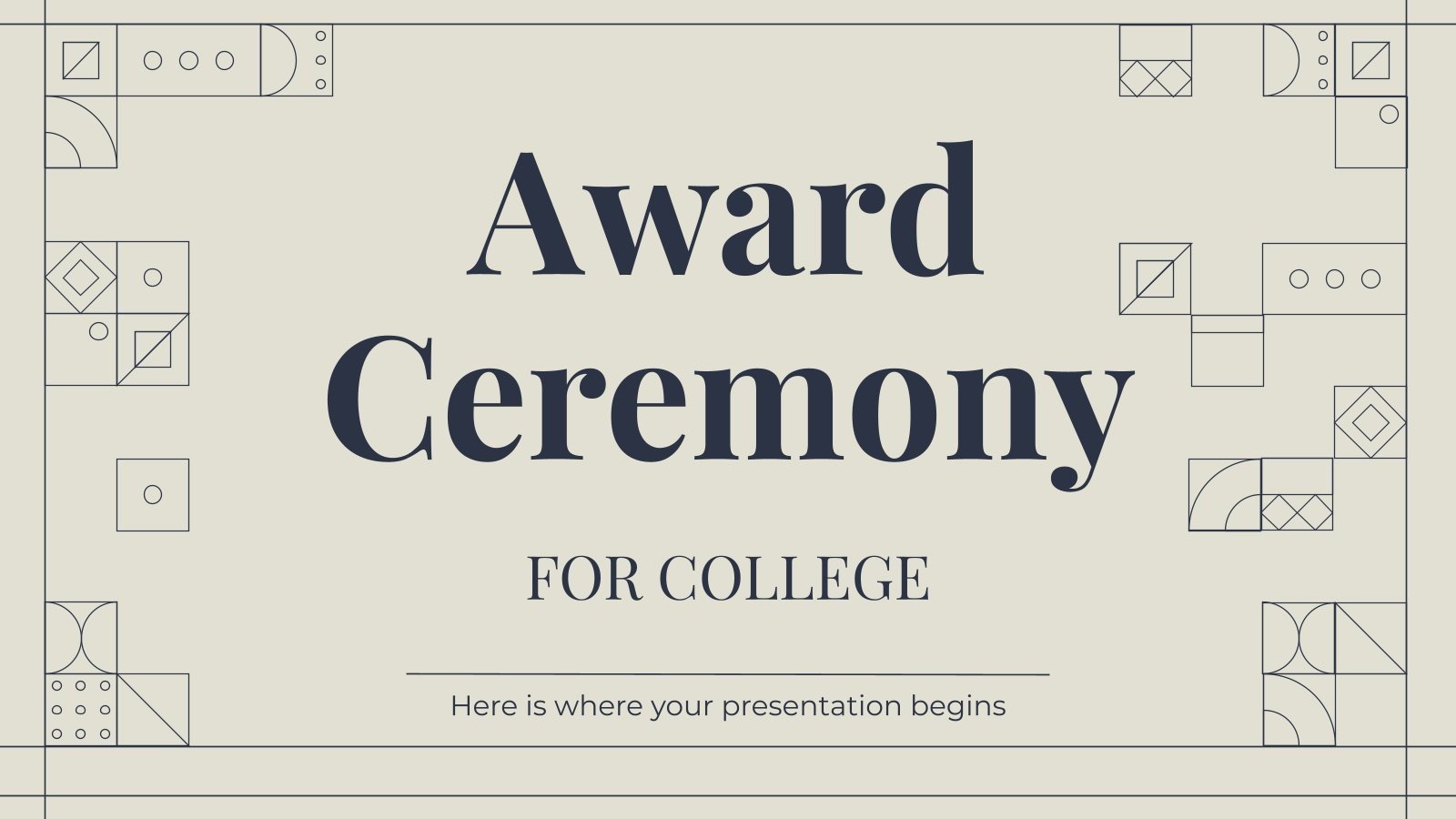 Templates for Google Slides and PPT for an Award Ceremony