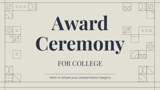 Templates for Google Slides and PPT for an Award Ceremony