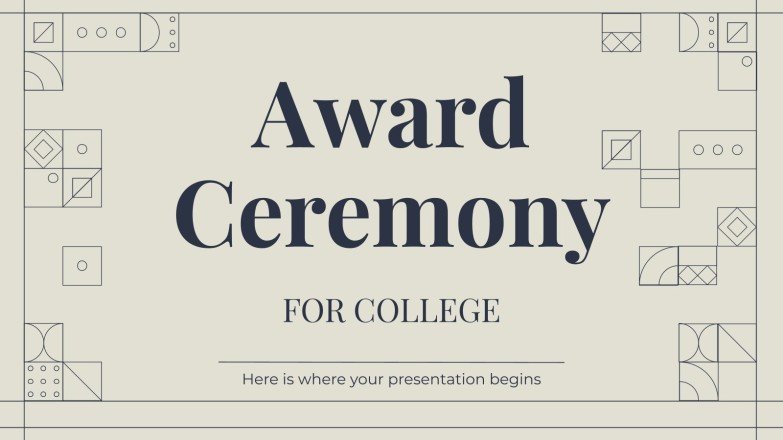 Templates for Google Slides and PPT for an Award Ceremony