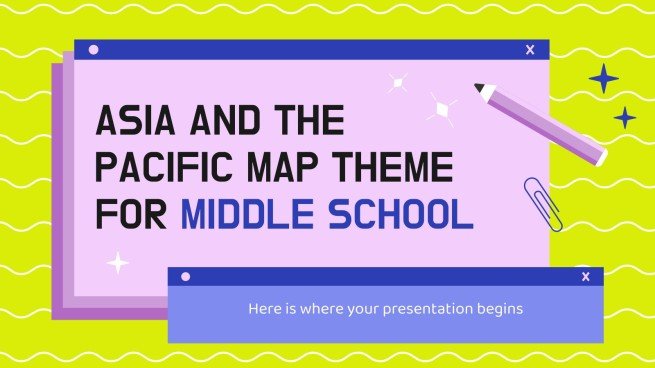 Asia and The Pacific Map Theme for Middle School