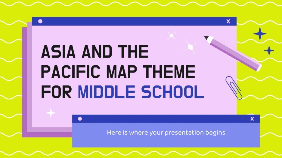 Asia and The Pacific Map Theme for Middle School