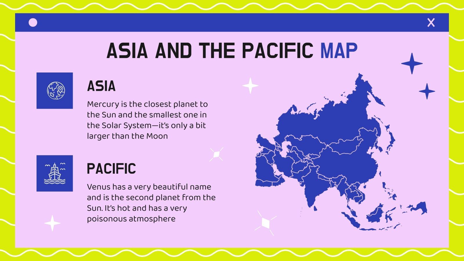 Asia and The Pacific Map Theme for Middle School