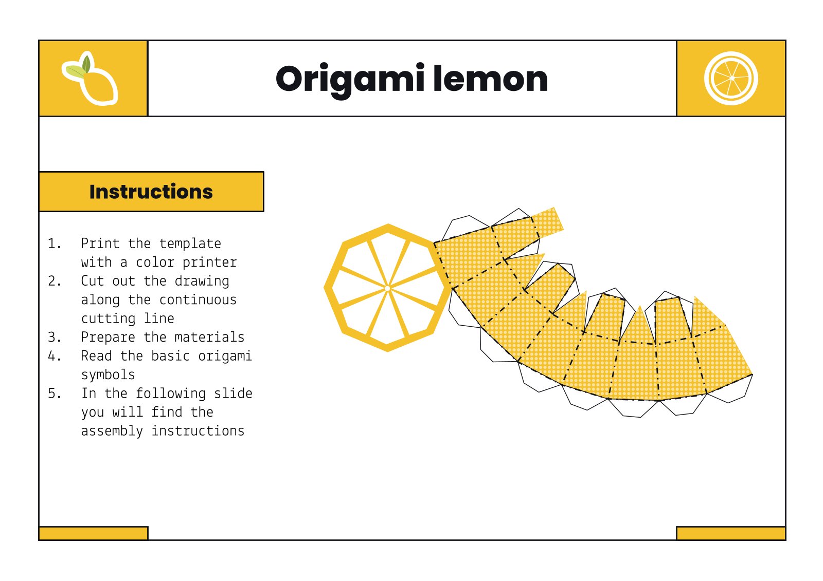 World Origami Day - Printable Origami Fruits | Google Slides