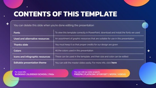 Basic Template: Glassmorphism Style | Google Slides & PPT