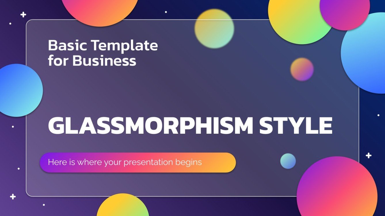 Glassmorphism-inspired Google Slides and PPT templates