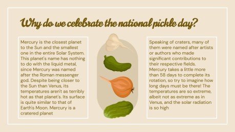 Let's Celebrate National Pickle Day! | Google Slides & PPT