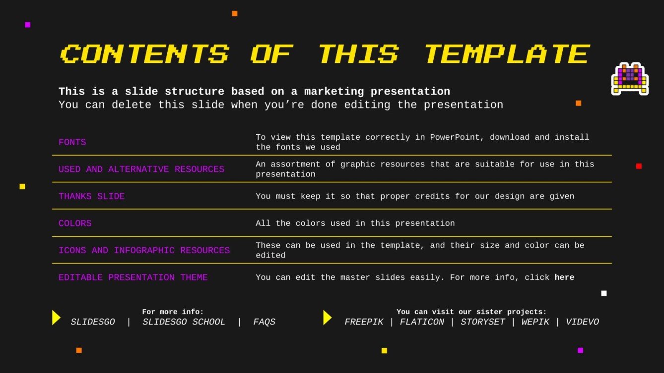 Basic Template: Retro Arcade Theme for Marketing
