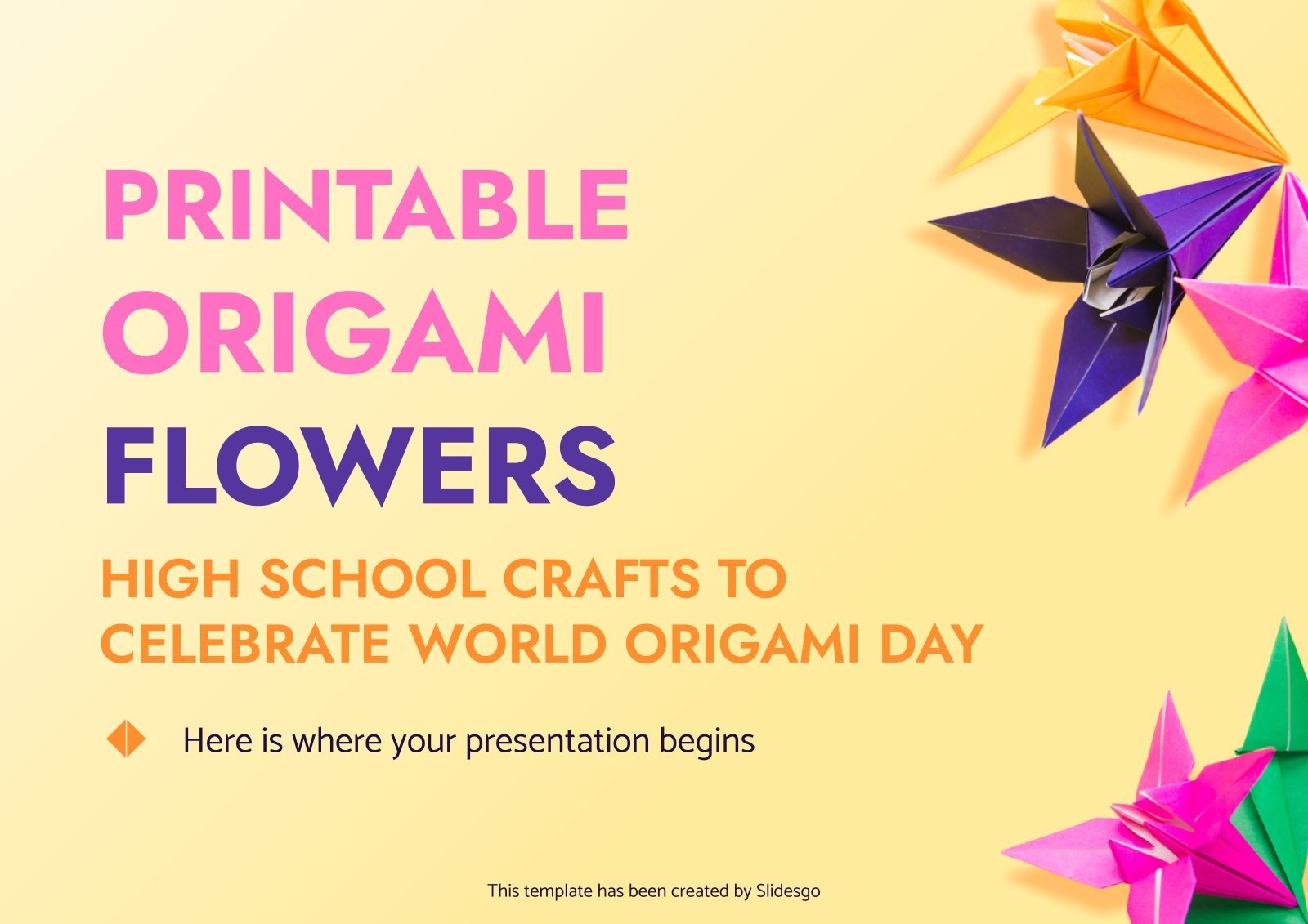 Celebrate World Origami Day - Printable Origami Flowers