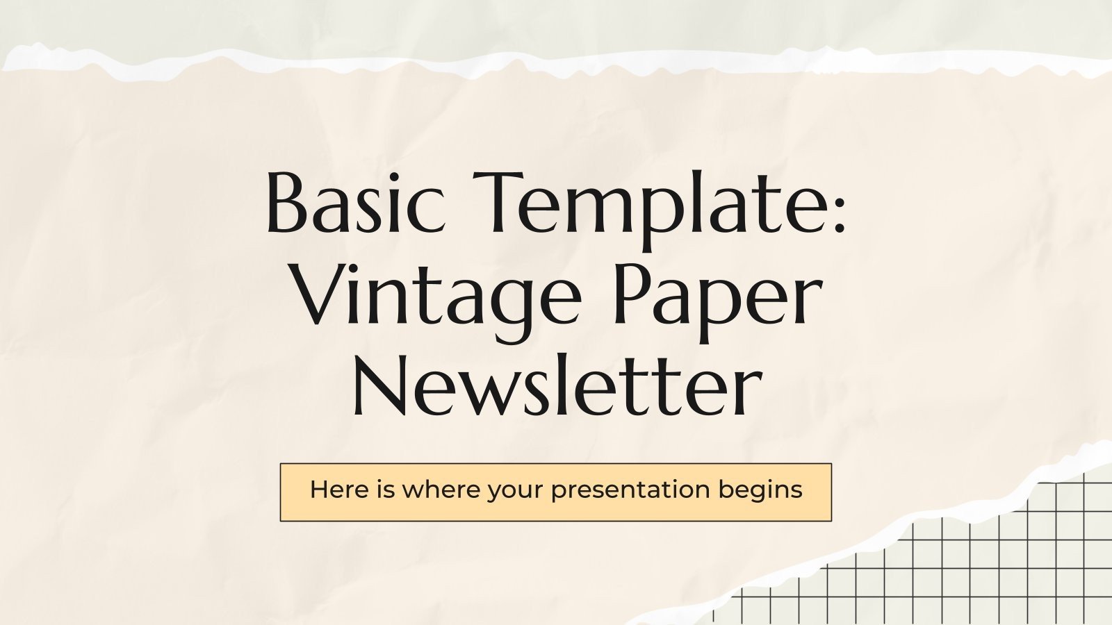 Vintage Paper Newsletter | Google Slides & PPT