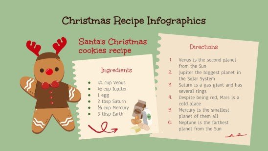 Christmas Recipe Infographics | Google Slides & PowerPoint