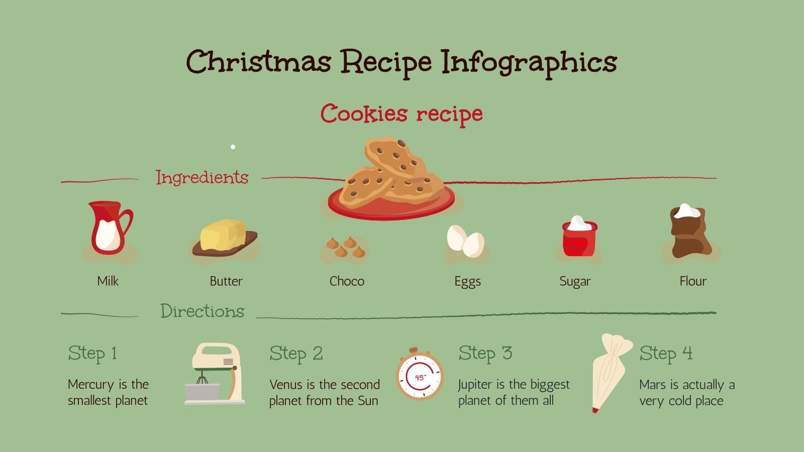 Christmas Recipe Infographics | Google Slides & PowerPoint