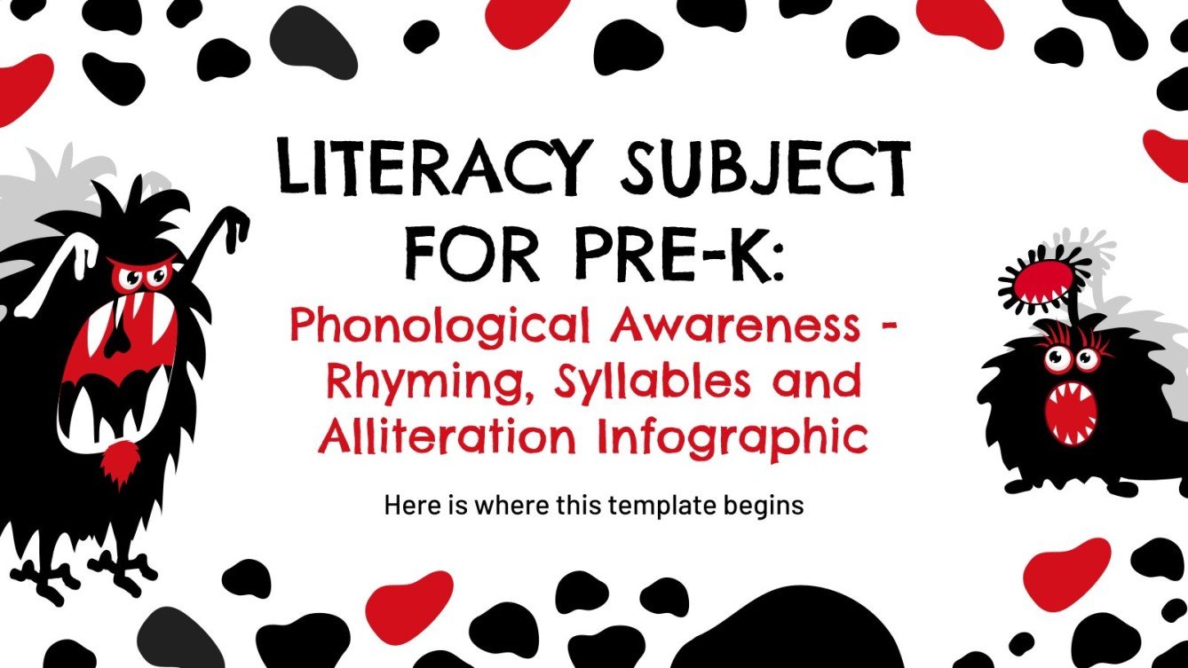 Rhyming, Syllables & Alliteration Infographics | Google Slides