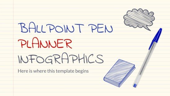 Ballpoint Pen Planner Infographics | Google Slides & PPT