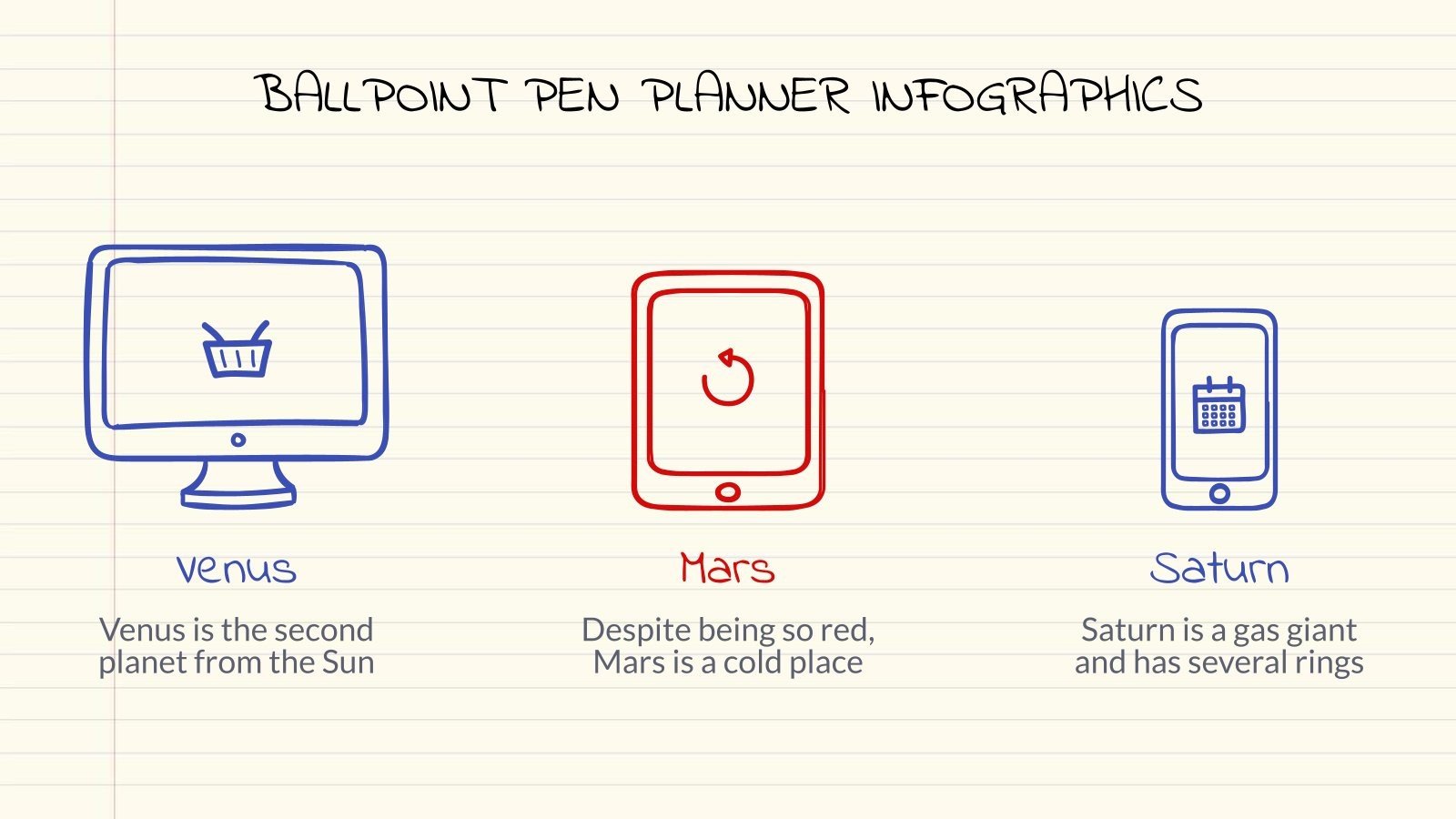 Ballpoint Pen Planner Infographics | Google Slides & PPT