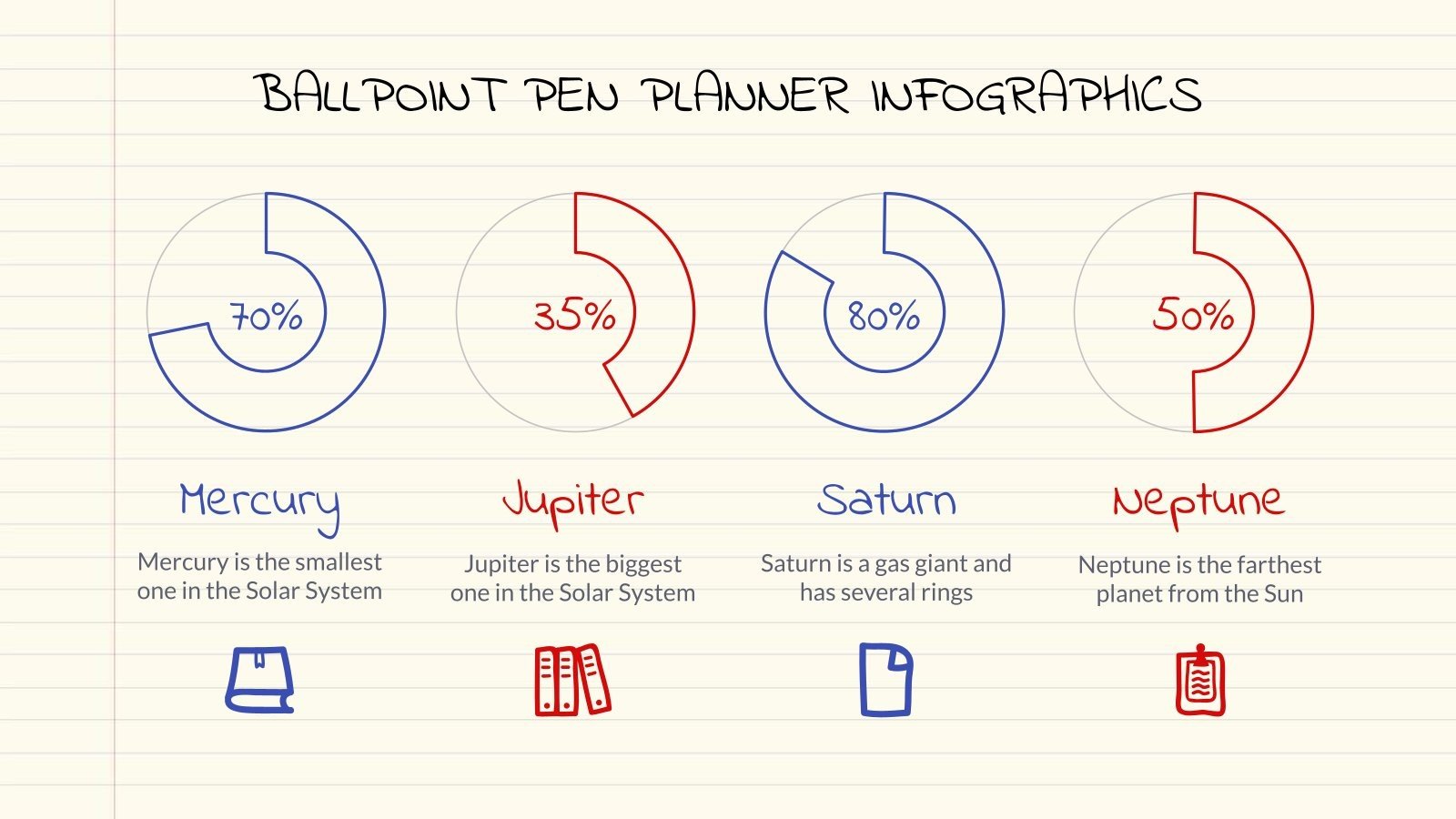 Ballpoint Pen Planner Infographics | Google Slides & PPT