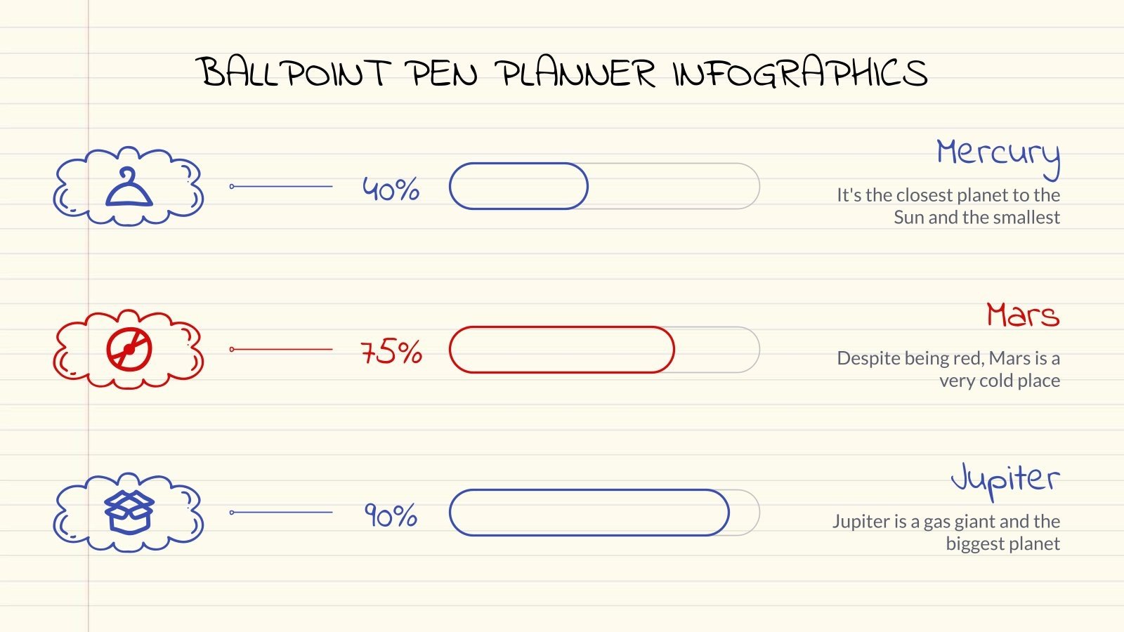 Ballpoint Pen Planner Infographics | Google Slides & PPT