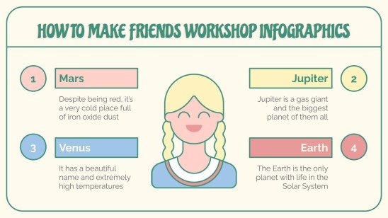 How to Make Friends Workshop Infographics | Google Slides