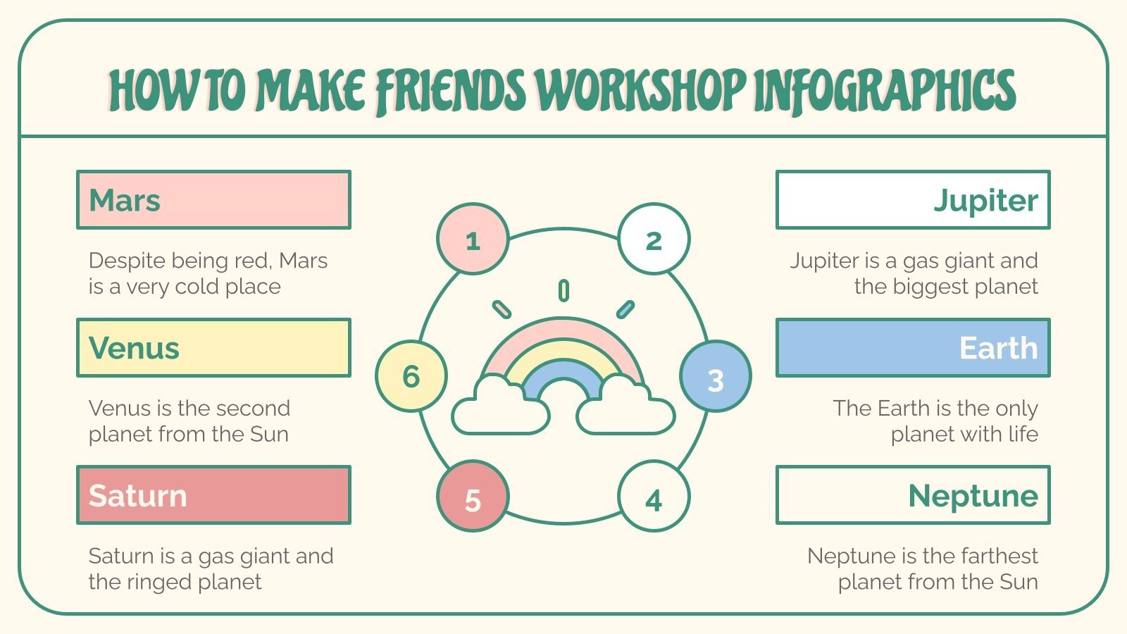 How to Make Friends Workshop Infographics | Google Slides