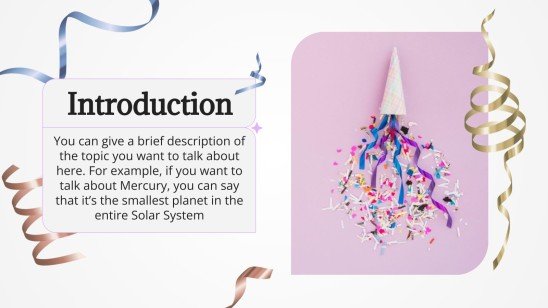 Minithème de confetti pastel | Google Slides et PowerPoint