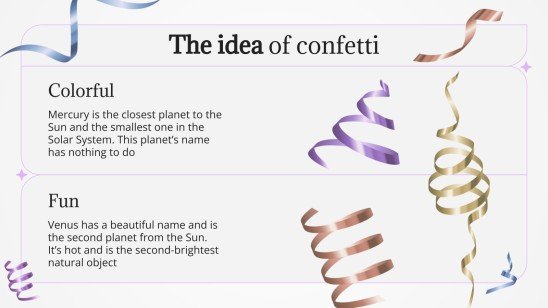 Minithème de confetti pastel | Google Slides et PowerPoint