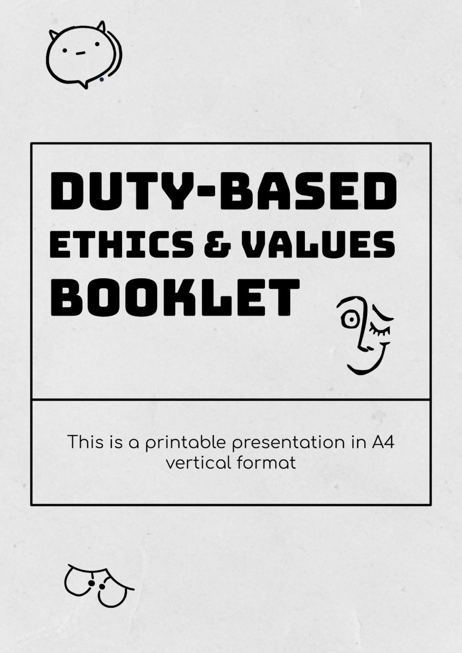 Duty-based Ethics & Values Booklet | Google Slides & PPT