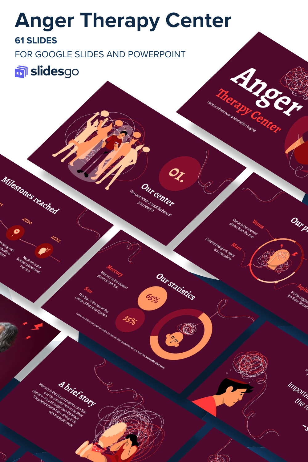 Anger Therapy Center | Google Slides & PowerPoint template