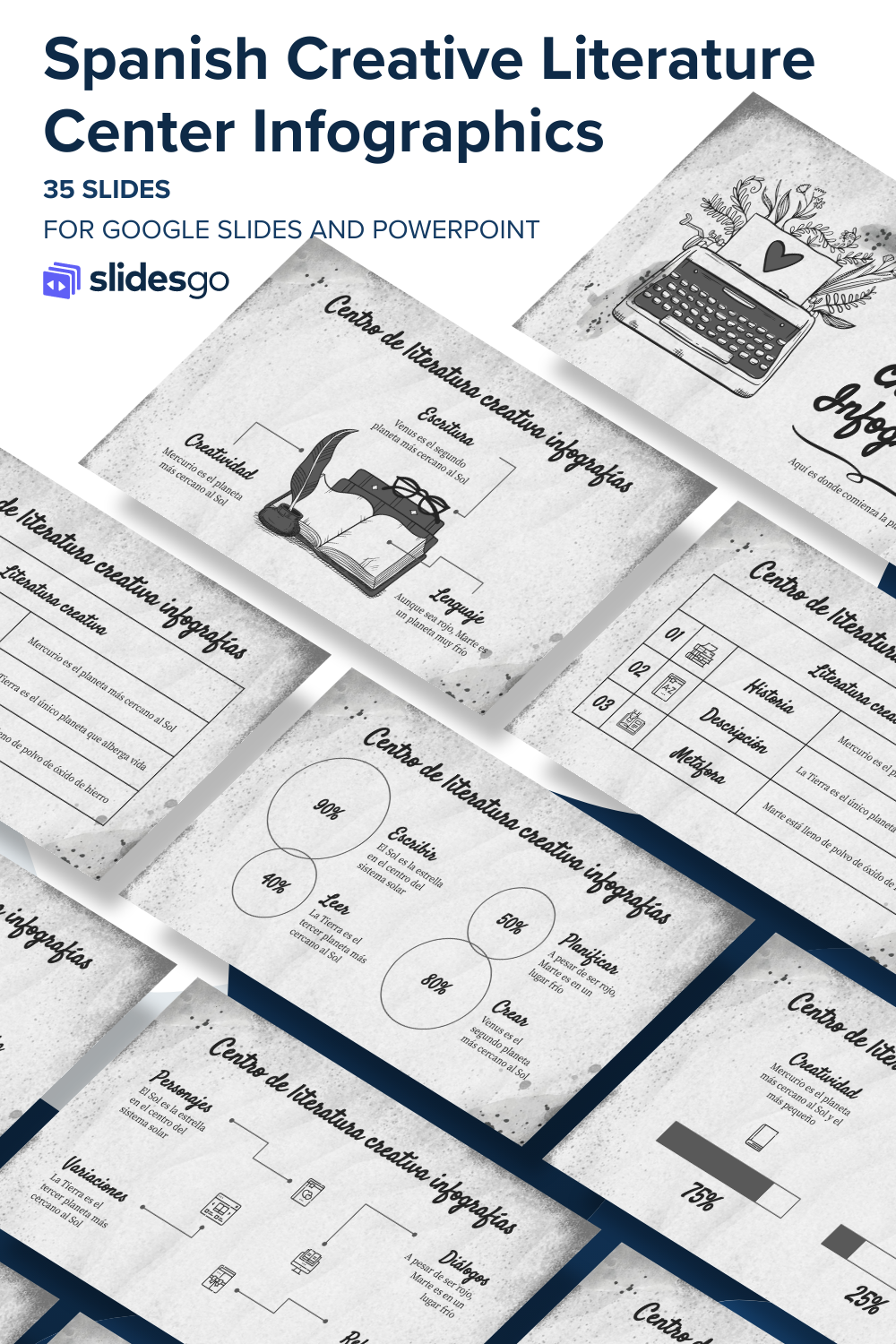 Spanish Creative Literature Center Infographics