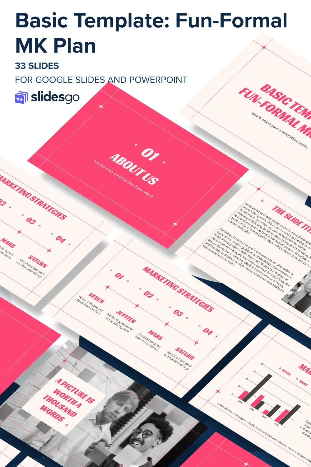 Basic Template: Fun-Formal MK Plan | Google Slides