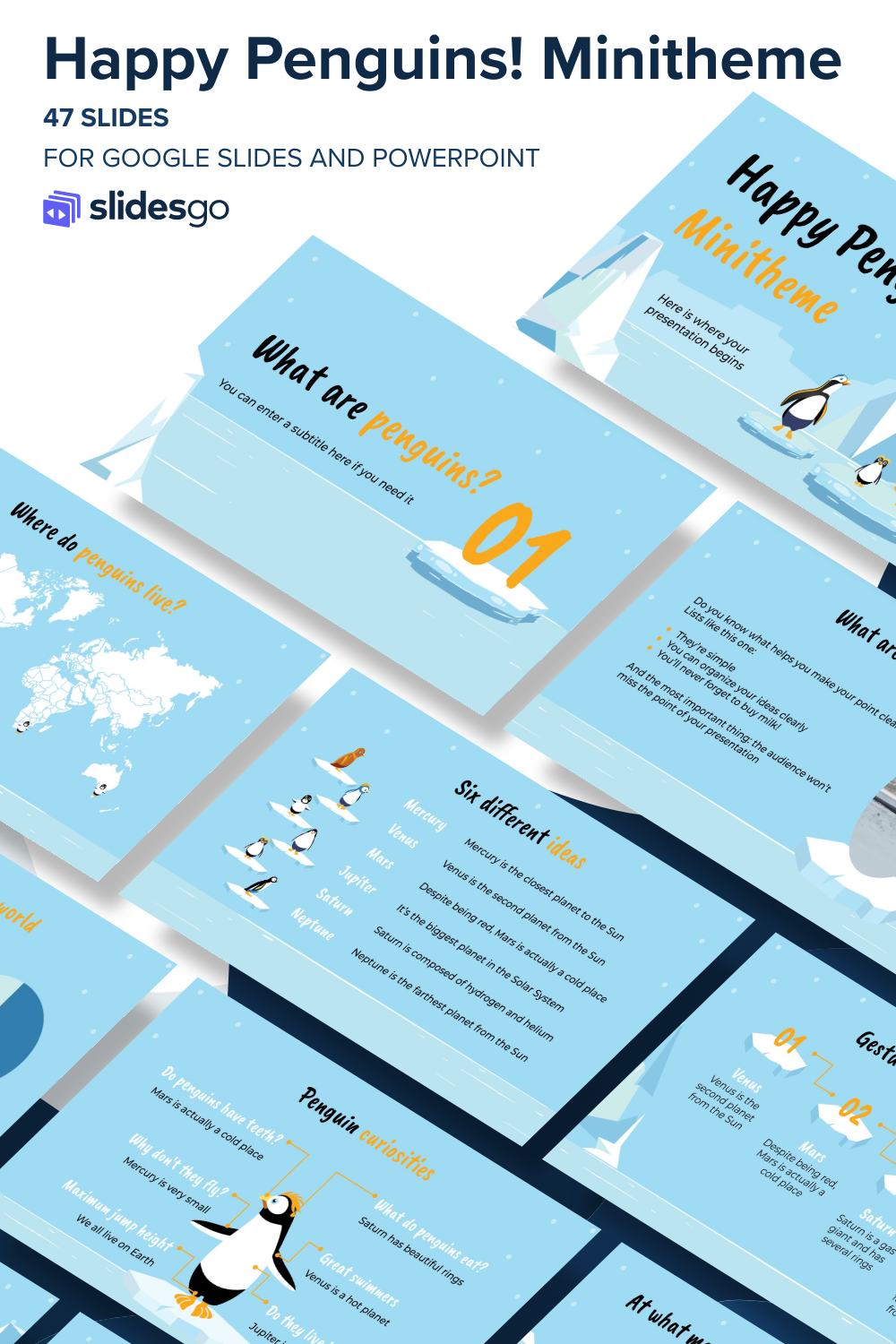 Happy Penguins! Minitheme | Google Slides & PowerPoint