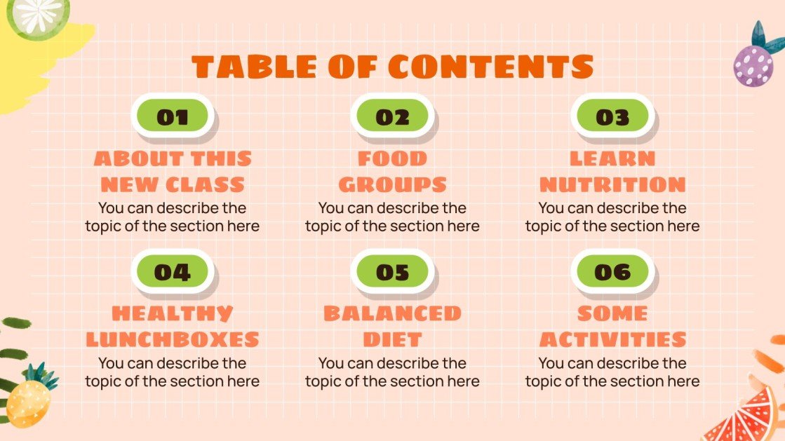 Health Subject for Pre-K: Healthy food | Google Slides & PPT