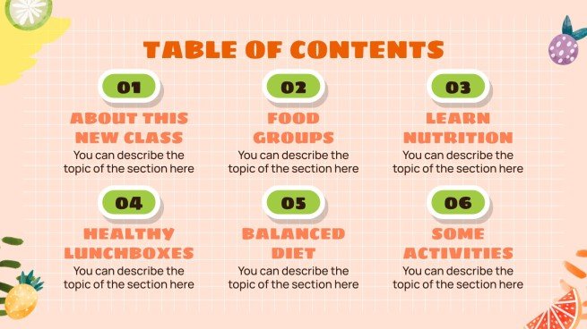Health Subject for Pre-K: Healthy food | Google Slides & PPT