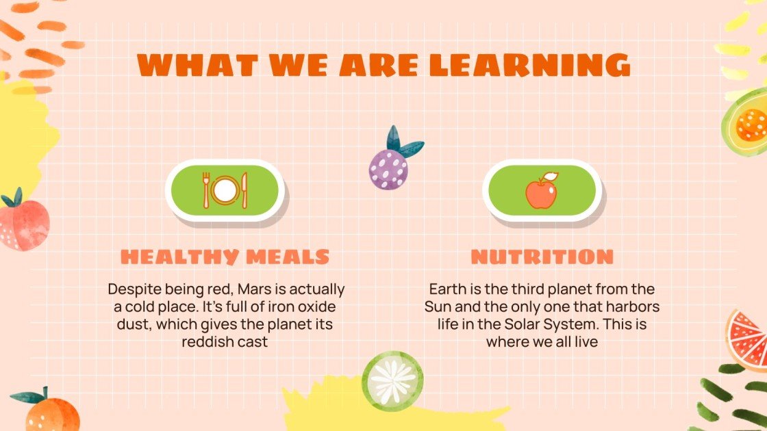 Health Subject for Pre-K: Healthy food | Google Slides & PPT