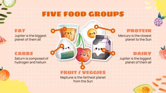 Health Subject for Pre-K: Healthy food | Google Slides & PPT