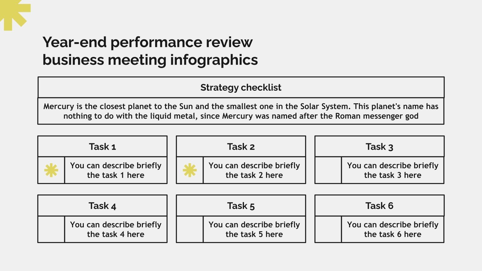 Year-end Performance Review Business Meeting Infographics