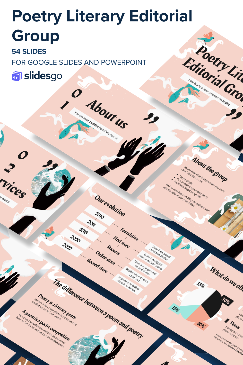 Poetry Literary Editorial Group | Google Slides and PowerPoint