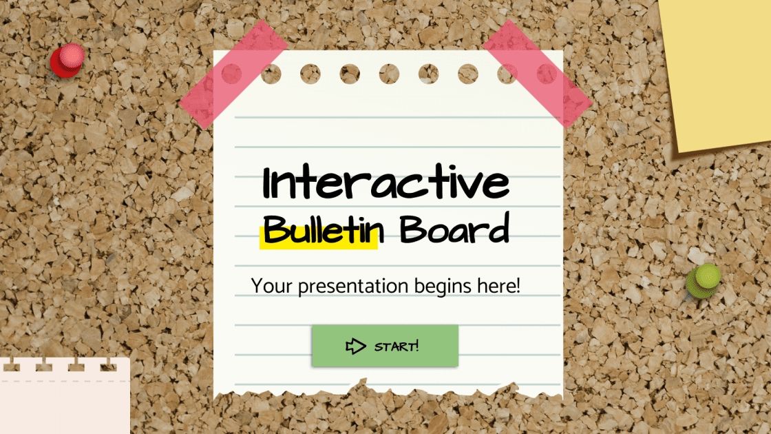 Interactive Bulletin Board Google Slides and PowerPoint template