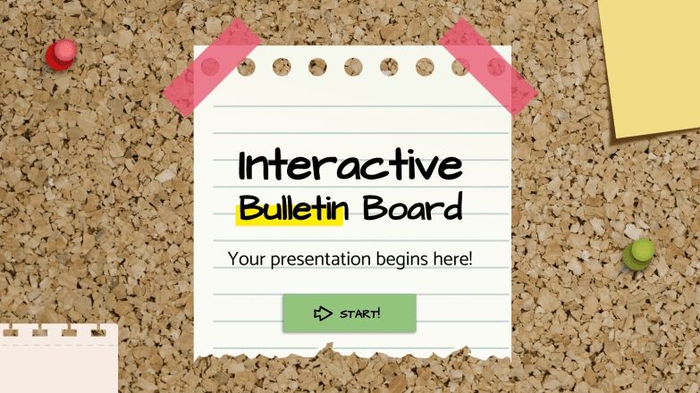 Interactive Bulletin Board Google Slides and PowerPoint template