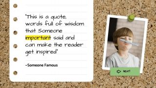 Interactive Bulletin Board Google Slides and PowerPoint template