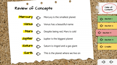 Modèle PPT et Google Slides de tableau d’affichage interactif
